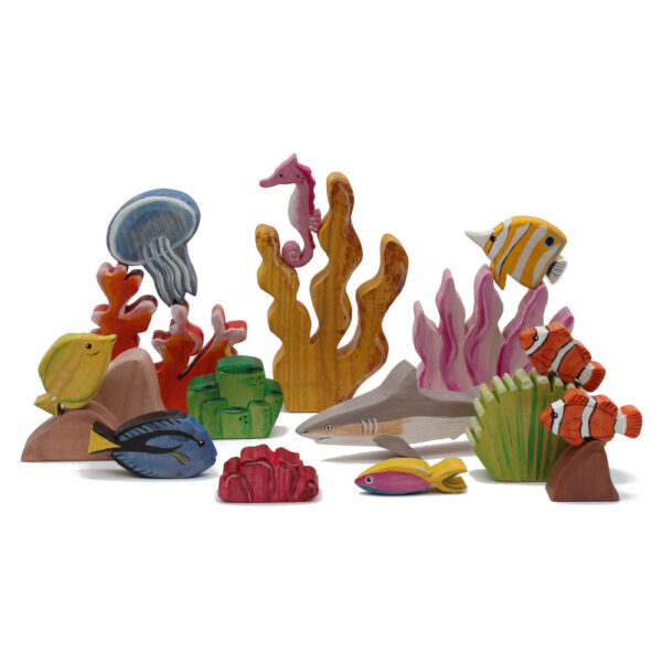 Coral Reef Set / 18 Wooden Figures - Good Shepherd Toys