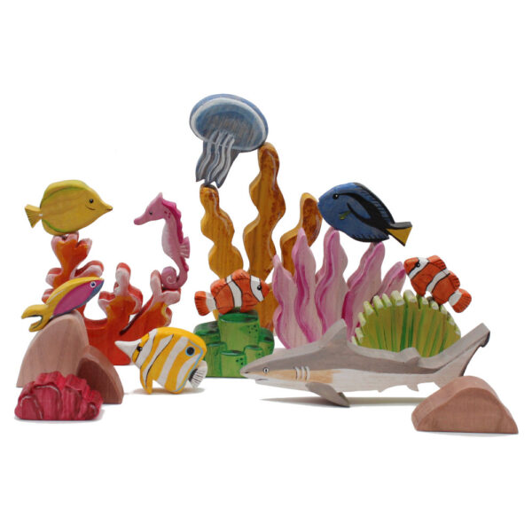 Coral Reef Set / 18 Wooden Figures - Good Shepherd Toys