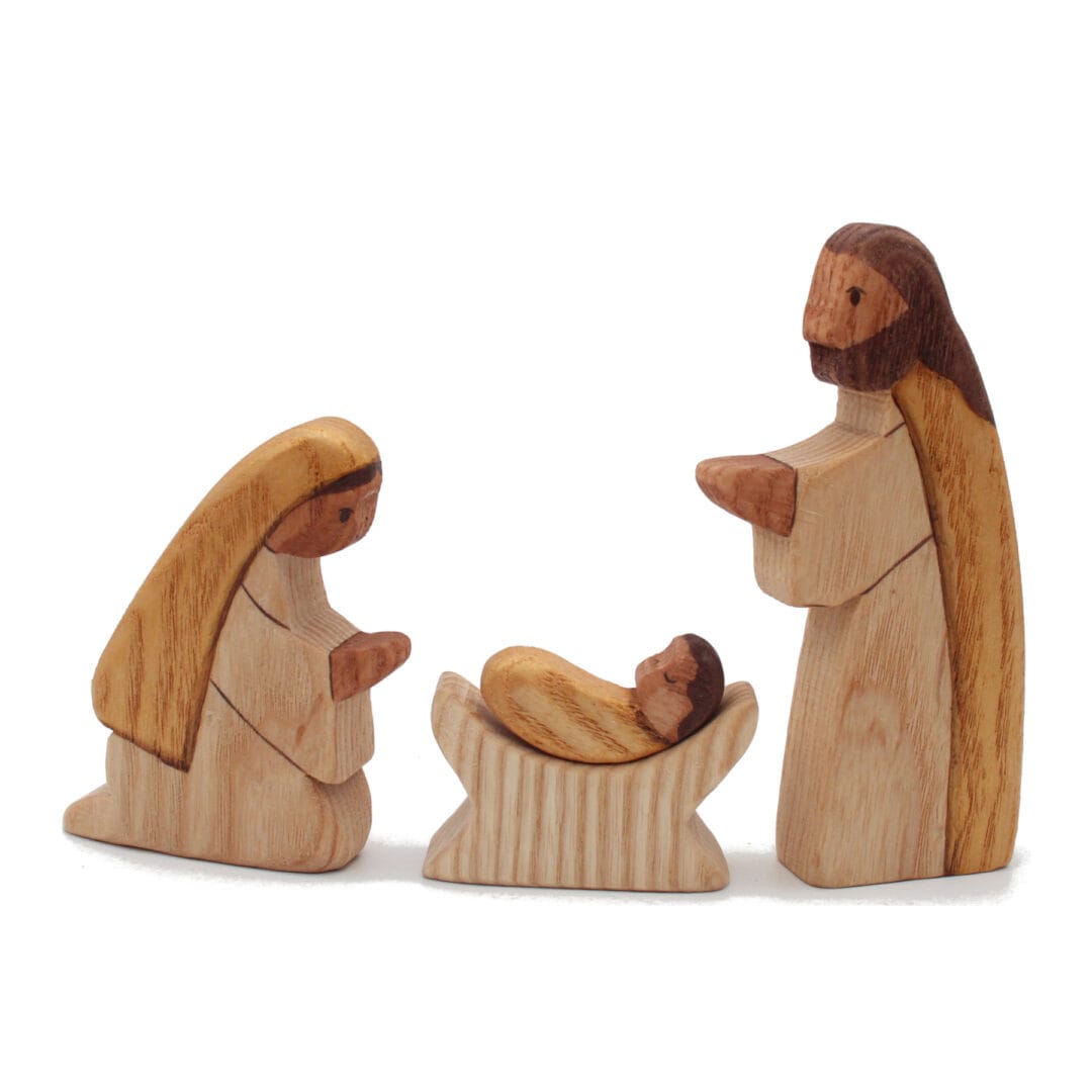Shaped Wooden Nativity Set 16 Figures - Good Shepherd Toys